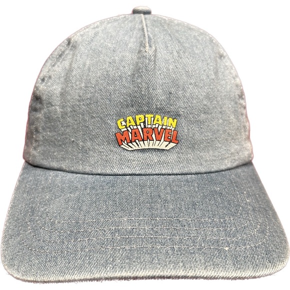 Marvel | Accessories | Blue Denim Cap Captain Marvel | Poshmark